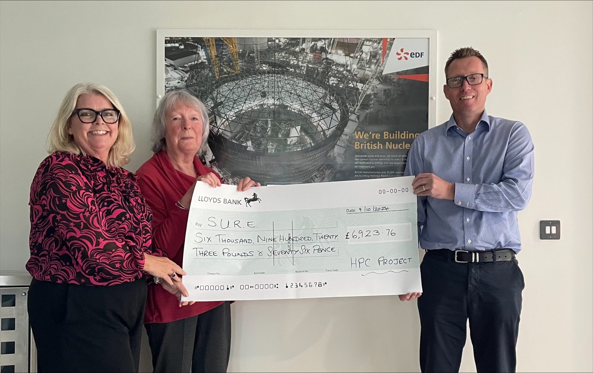 Hinkley Point C cheque presentation - S.U.R.E. Somerset Unit for ...